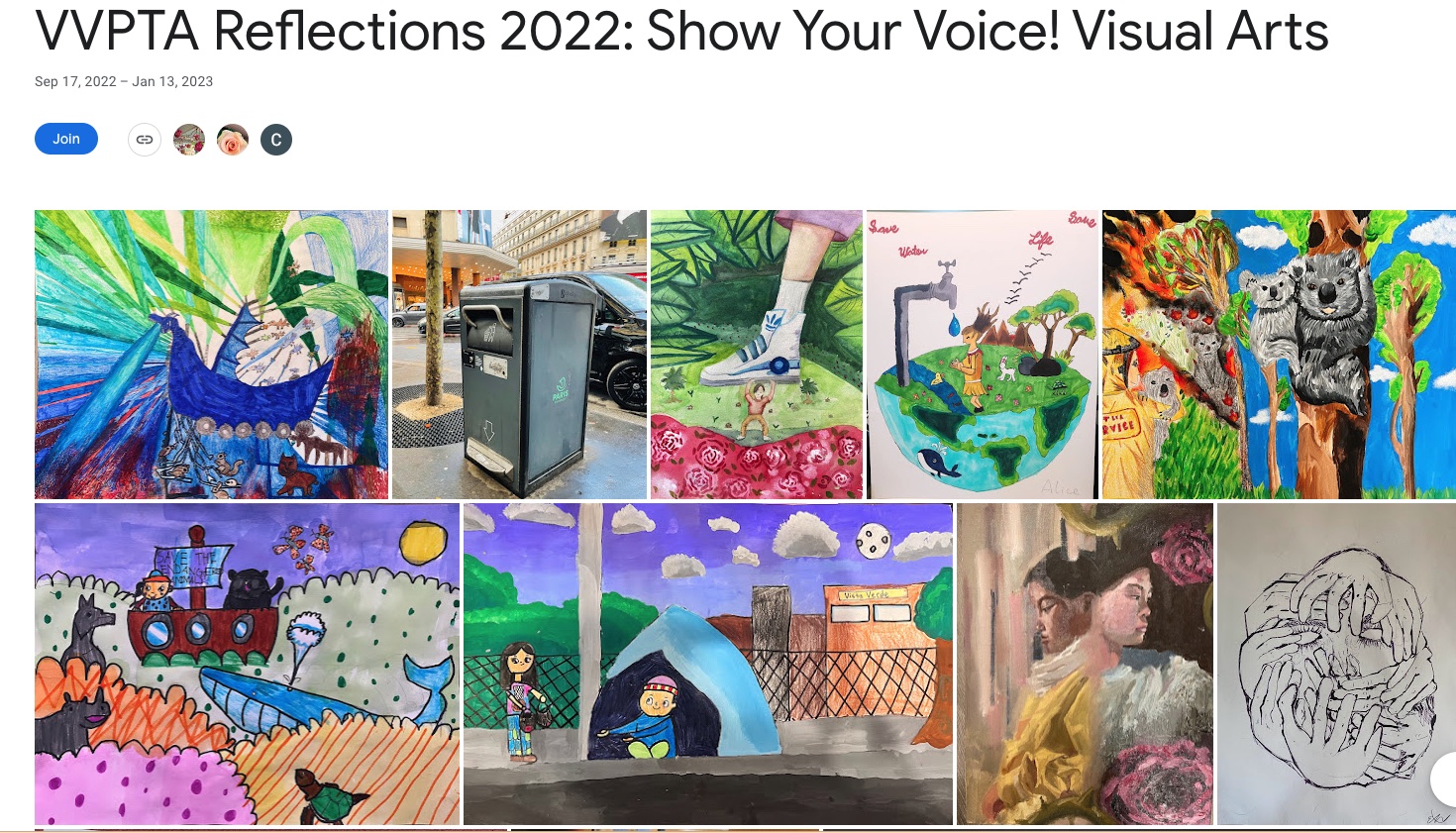 Reflections Art Available for Viewing – Vista Verde PTA